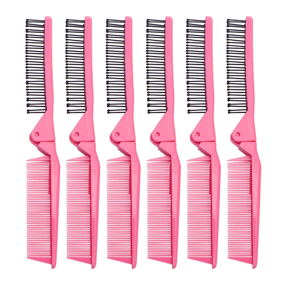 unbranded Pink Foldable Brush and Comb Unbreakable Portable Hair Travel ...