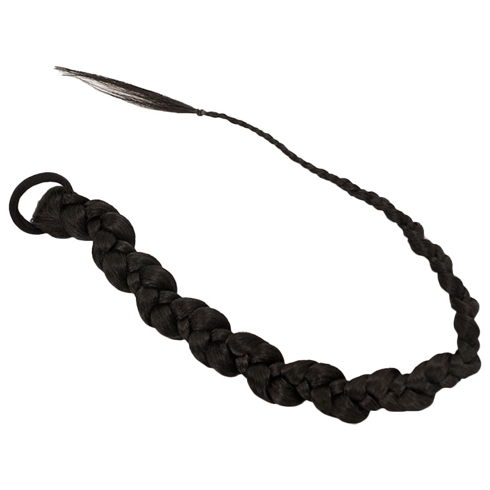 unbranded Ponytail Wig Curly Hair Extension Faux Ribbon Braided Wigs ...