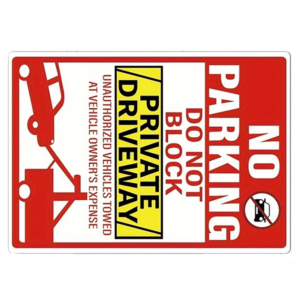 WHAMVOX No Parking Warning Sign for Outdoor Use Made of PVC Multi Color ...