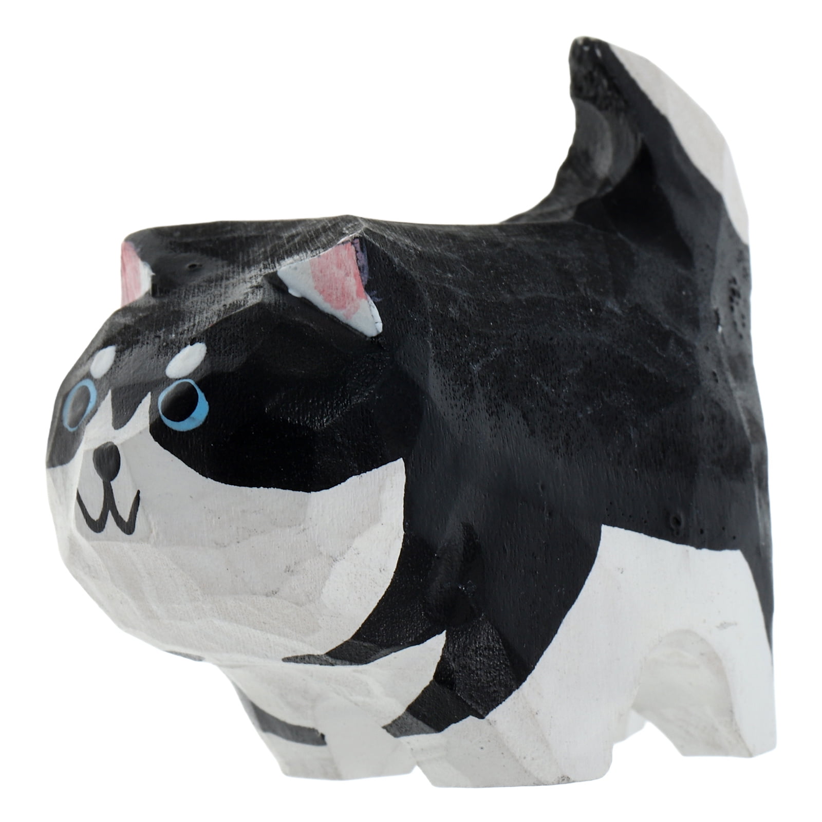 Wooden Dog Statue for Home Decor Multi Color Synthetic Material ...