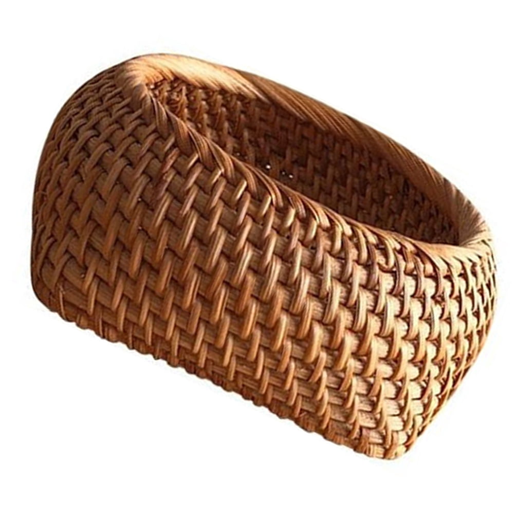 HEANUJJ Handmade Woven Rattan Food Storage Basket Rural Style Home ...