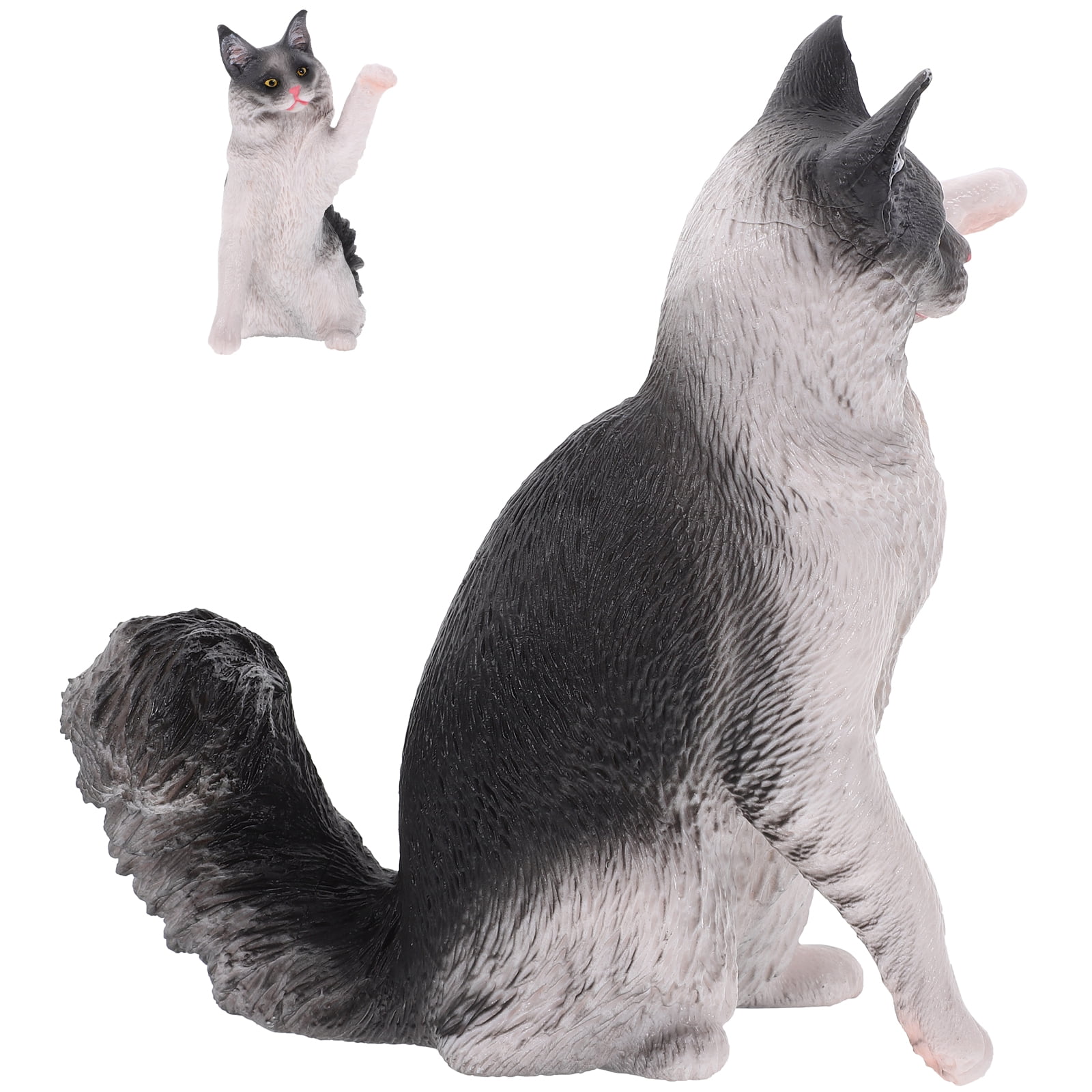 unbranded Realistic Fake Cat Model Artificial Small Kitten Figurine ...