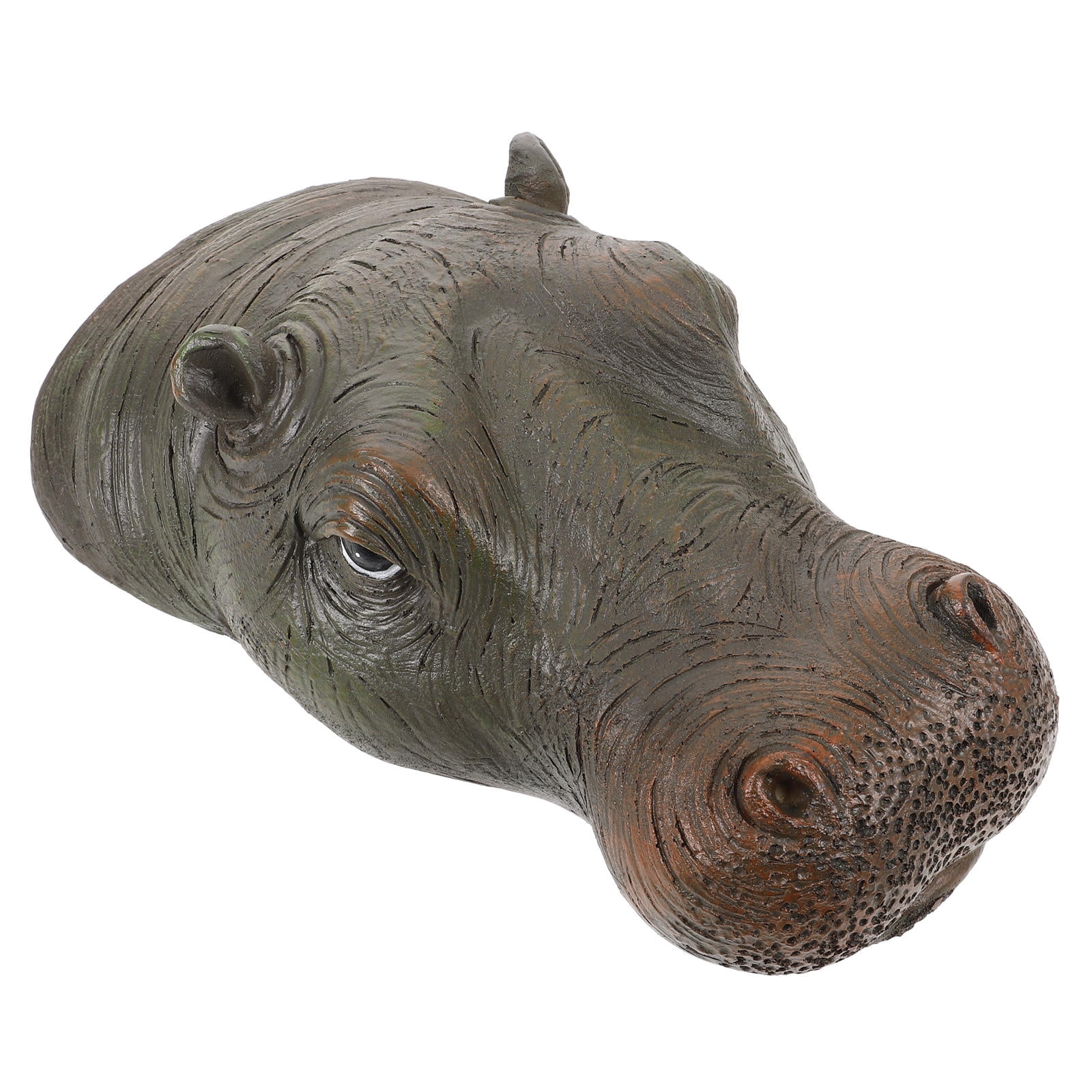 unbranded Realistic Hippo Head Synthetic Resin Outdoor Hippo Sculpture ...