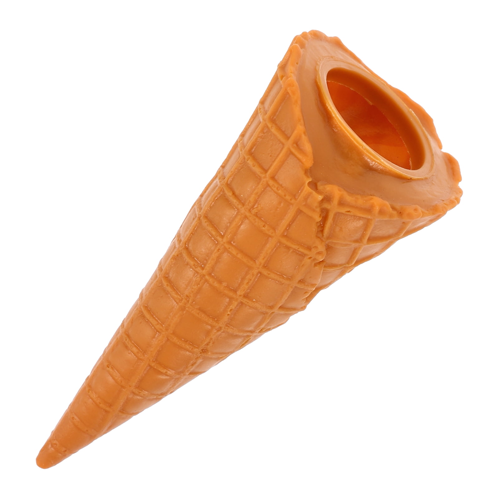 unbranded Realistic Ice Cream Cone Model Models Bath Toy Funnel Brown ...