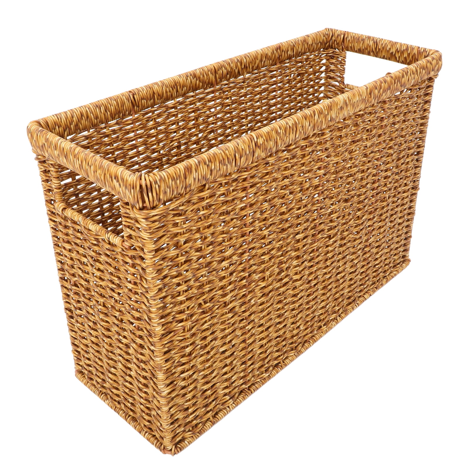 unbranded Rectangular Magazine Basket With Handles Plastic Basket ...