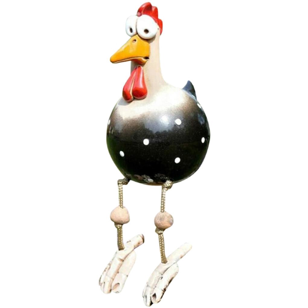 chidgrass Resin Chicken Garden Decoration Rooster Figure Pottery ...