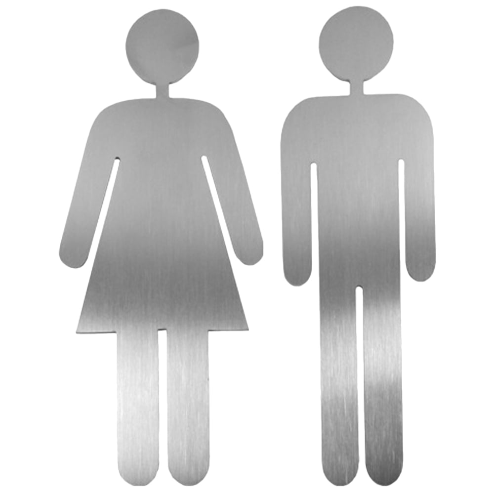 unbranded Restroom Door Sign Sticker Men and Women Toilet Signs ...