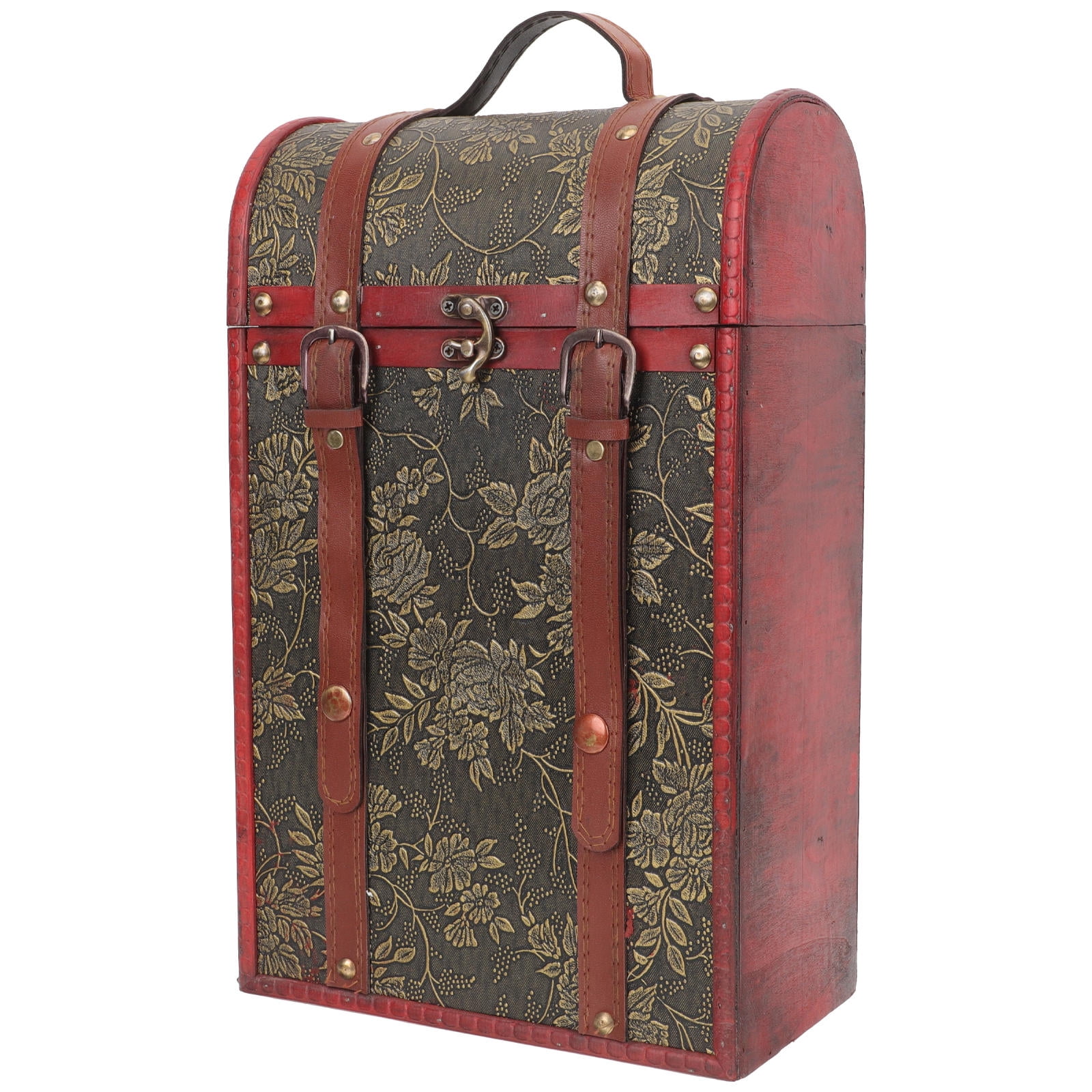 unbranded Retro Wood Wine Bottle Box Rustic Wine Gift Box Wine Gift ...