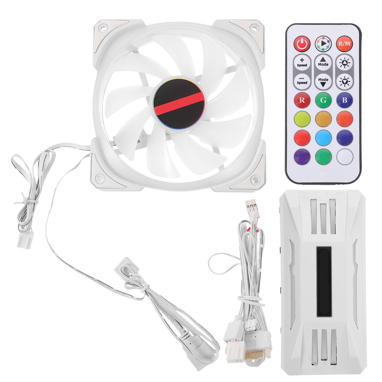 unbranded Rgb Fan Desktop Host CPU Aluminum Mute Chassis Cooling White ...