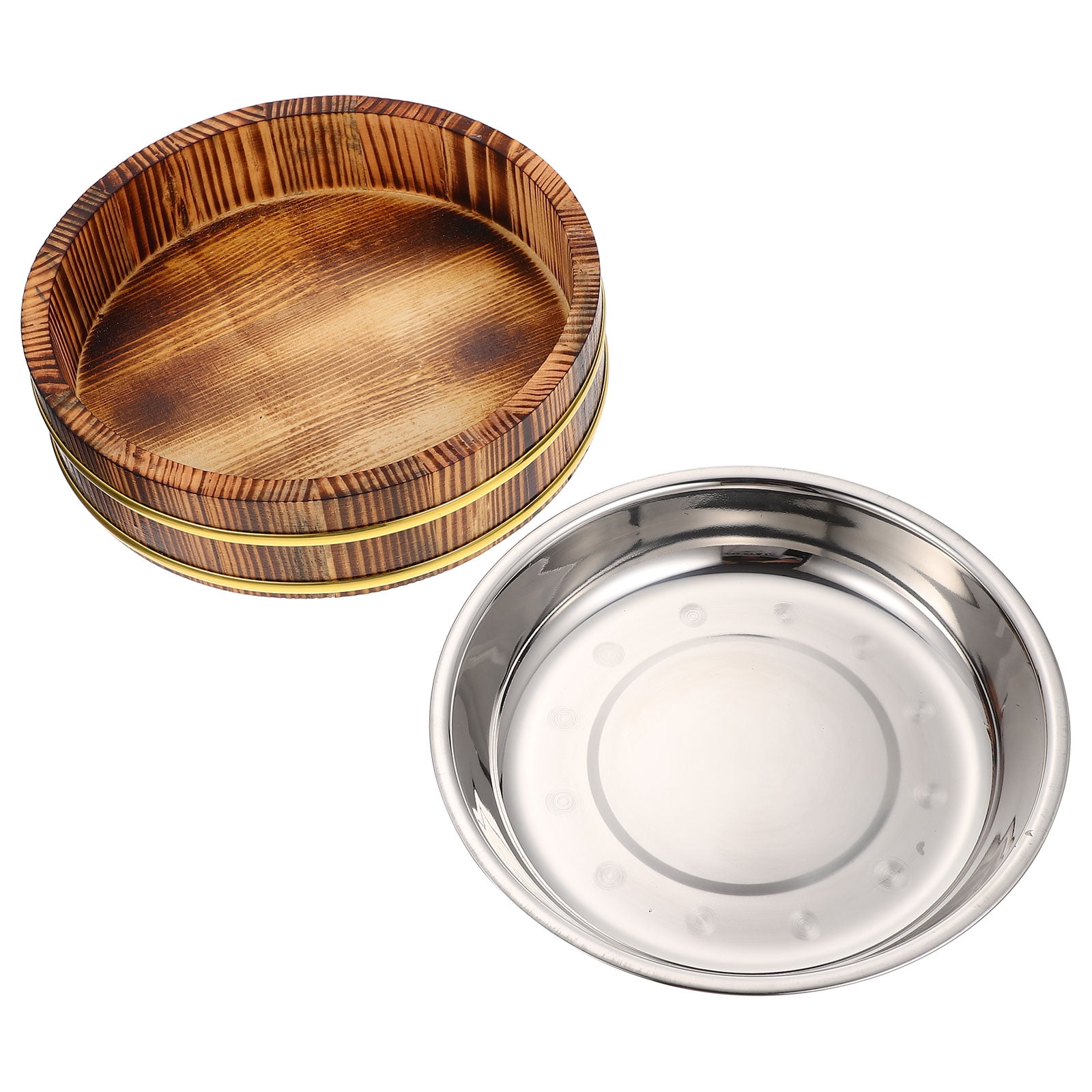 unbranded Rice Crackers Basmati Sushi Bibimbap Wooden Barrel Container ...