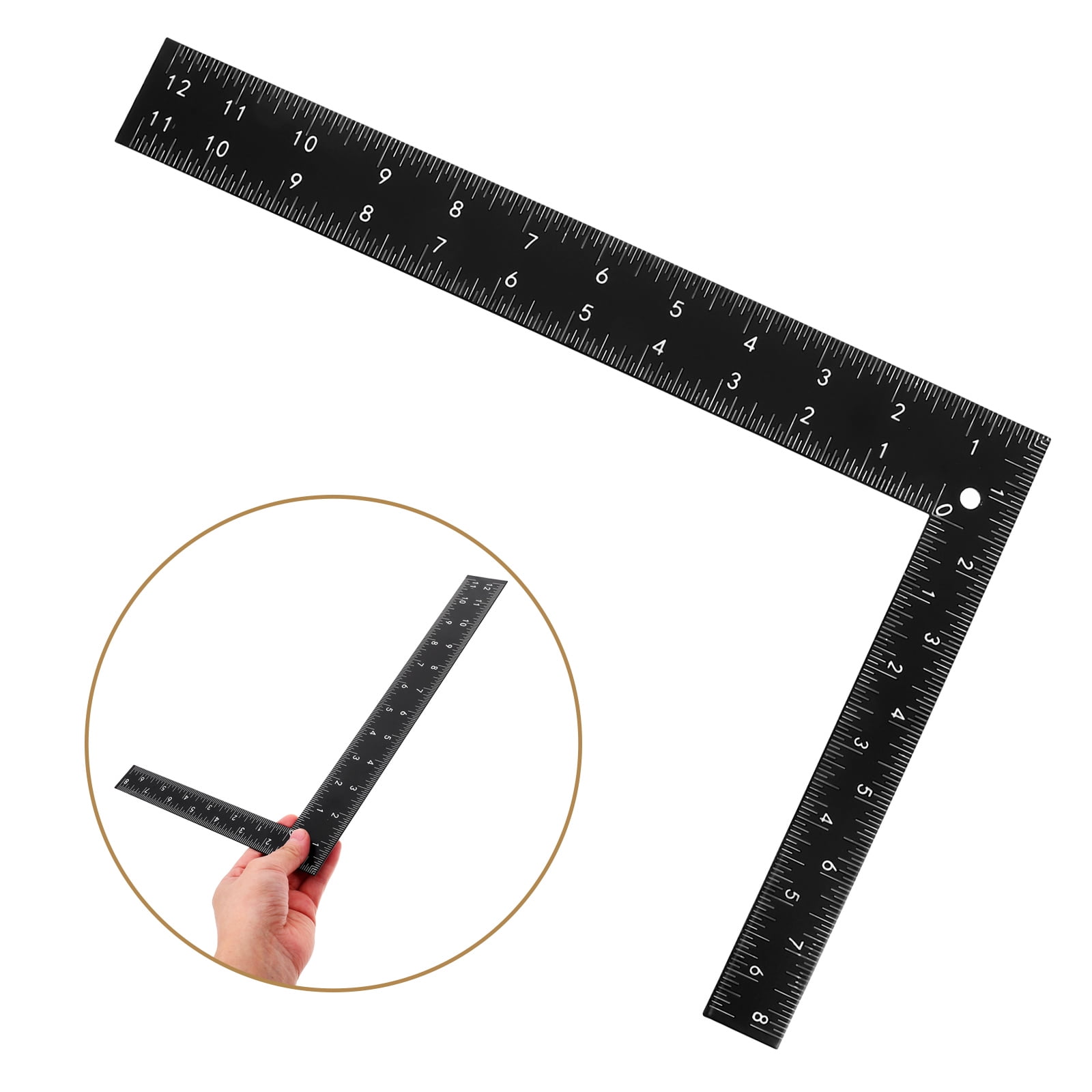 OUNONA Steel Metal Measuring Ruler for Woodworking and Construction Use ...
