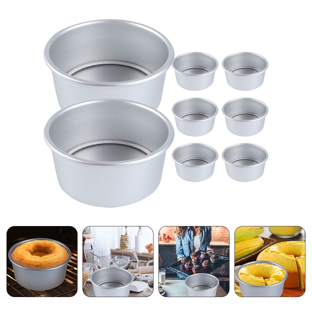 unbranded Round Cake Pans with Detachable Bottom Anodized Aluminum 4 ...