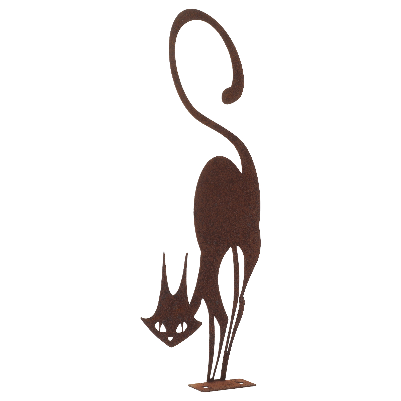 unbranded Rusty Cat Statue Outdoor Metal Cat Decor Garden Small Cat ...