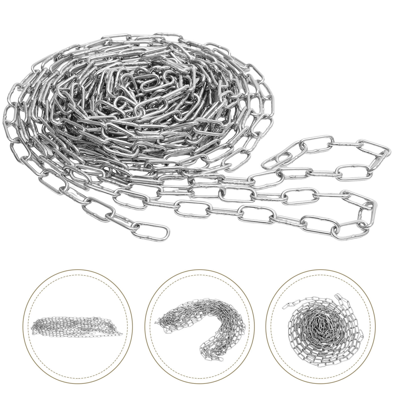 unbranded Safety Chains 1Pack 25 Feet Long Galvanized Iron for Driveway ...