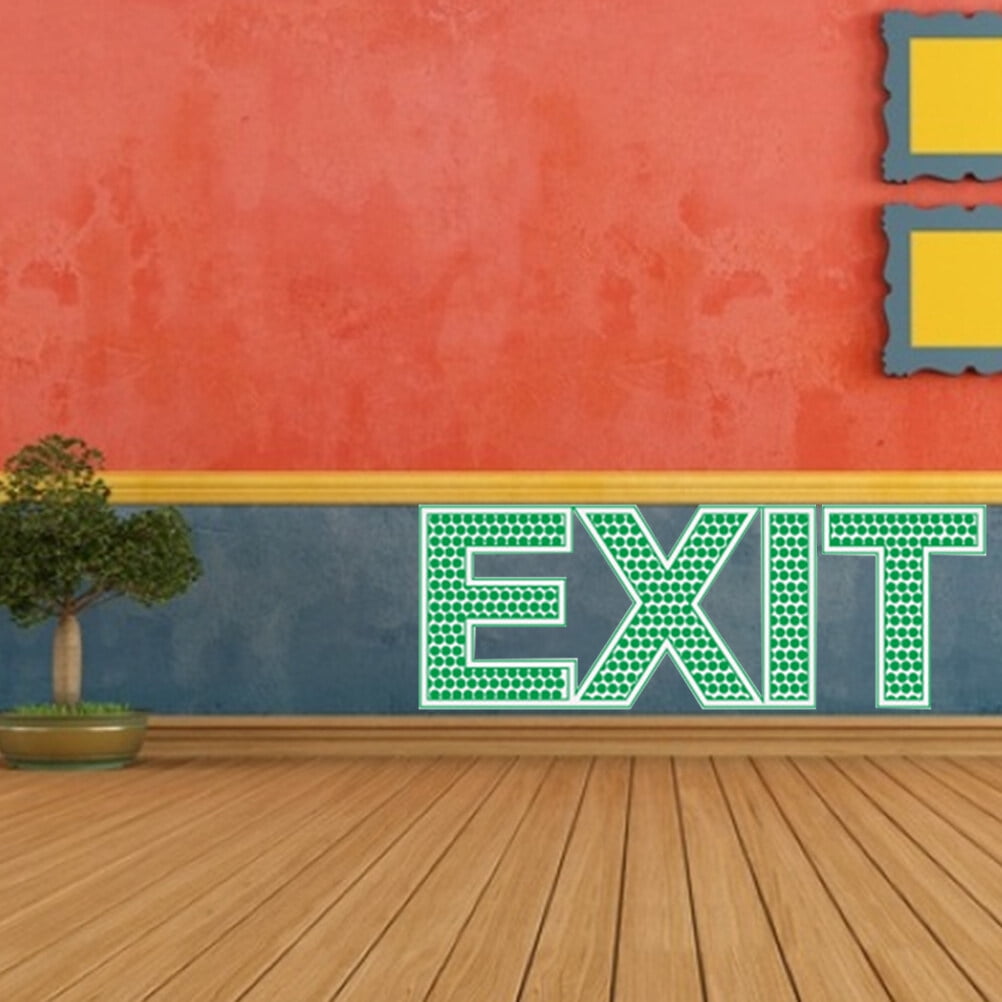 unbranded Safety Exit Sign Wall Sticker Labels Warning Please Stickers ...