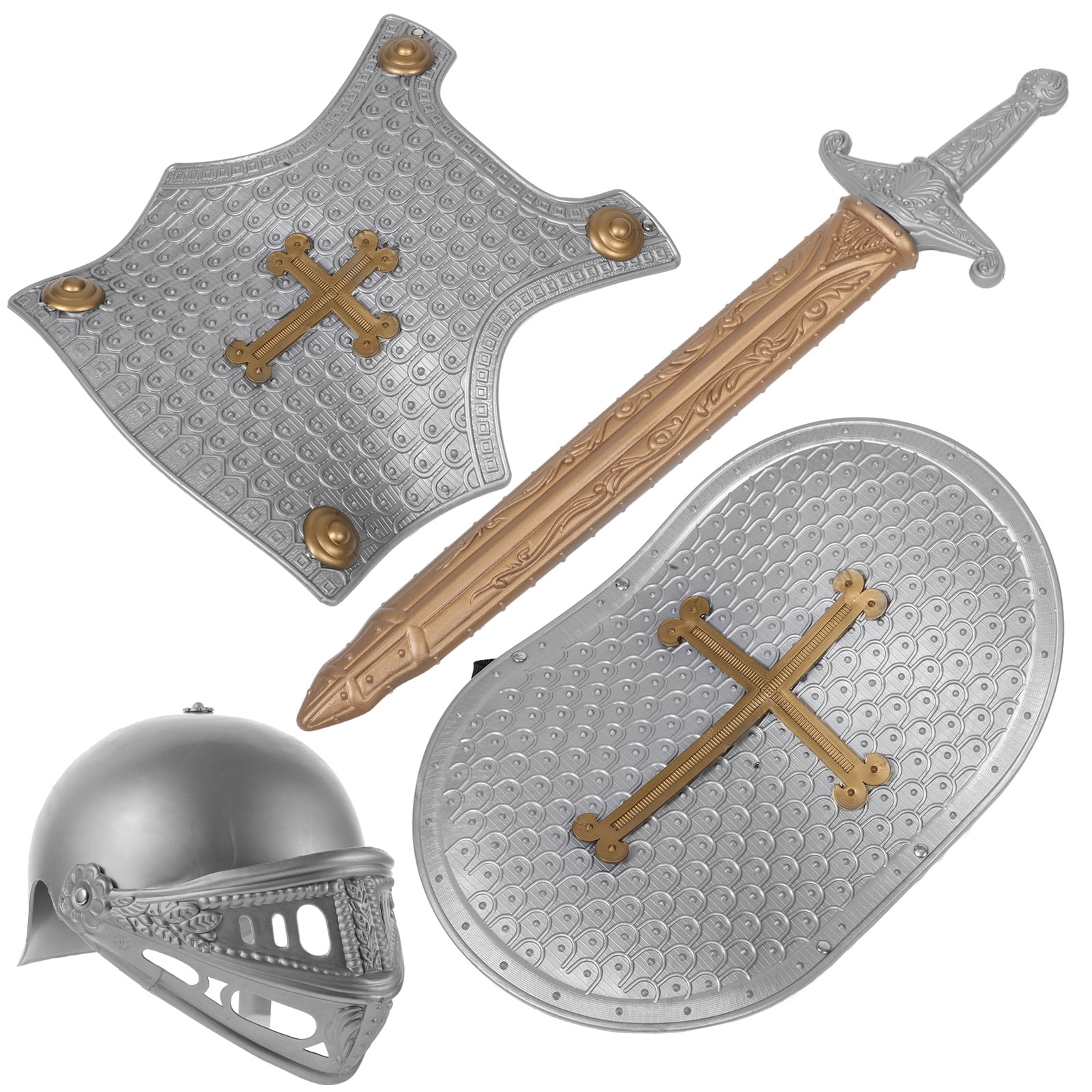 Assorted Color Plastic Toy Armor Set with Shield Helmet and Sword for ...