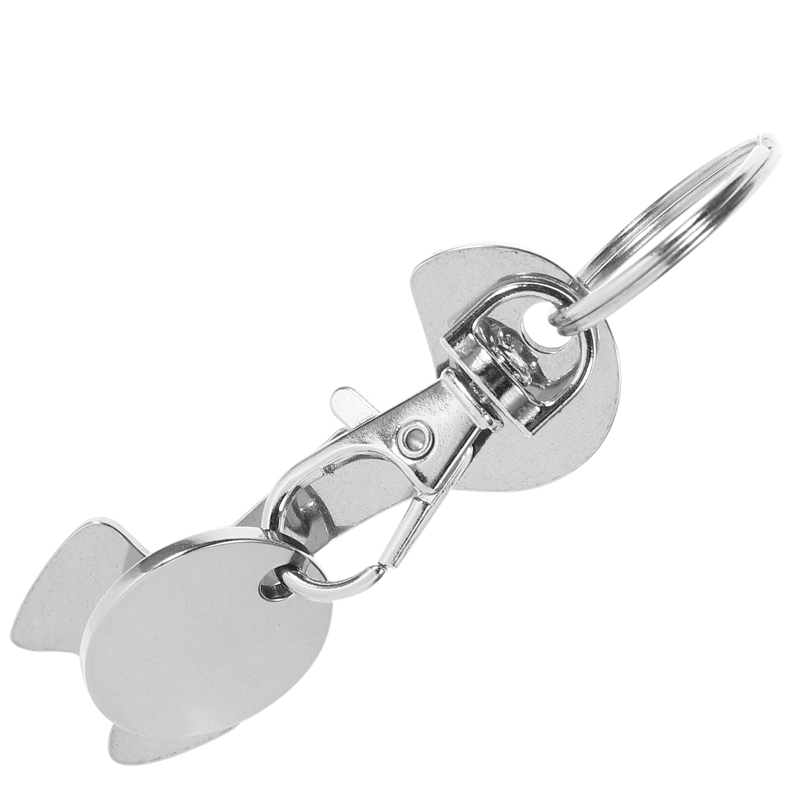 unbranded Shopping Trolley Coin Keychain Novelty Rings Cart Token ...