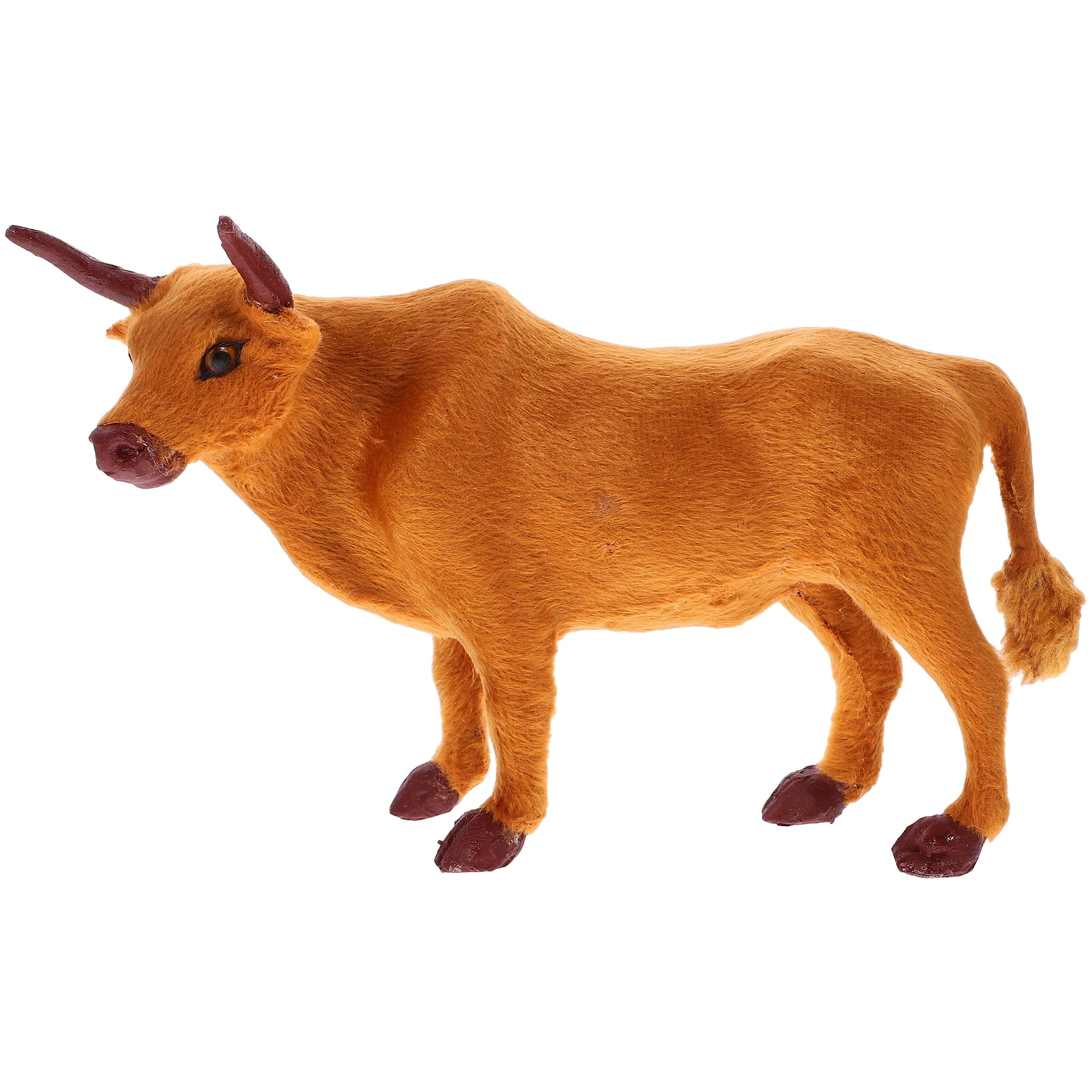 unbranded Simulated Cattle Figurine Small Cattle Statue Fake Cattle ...