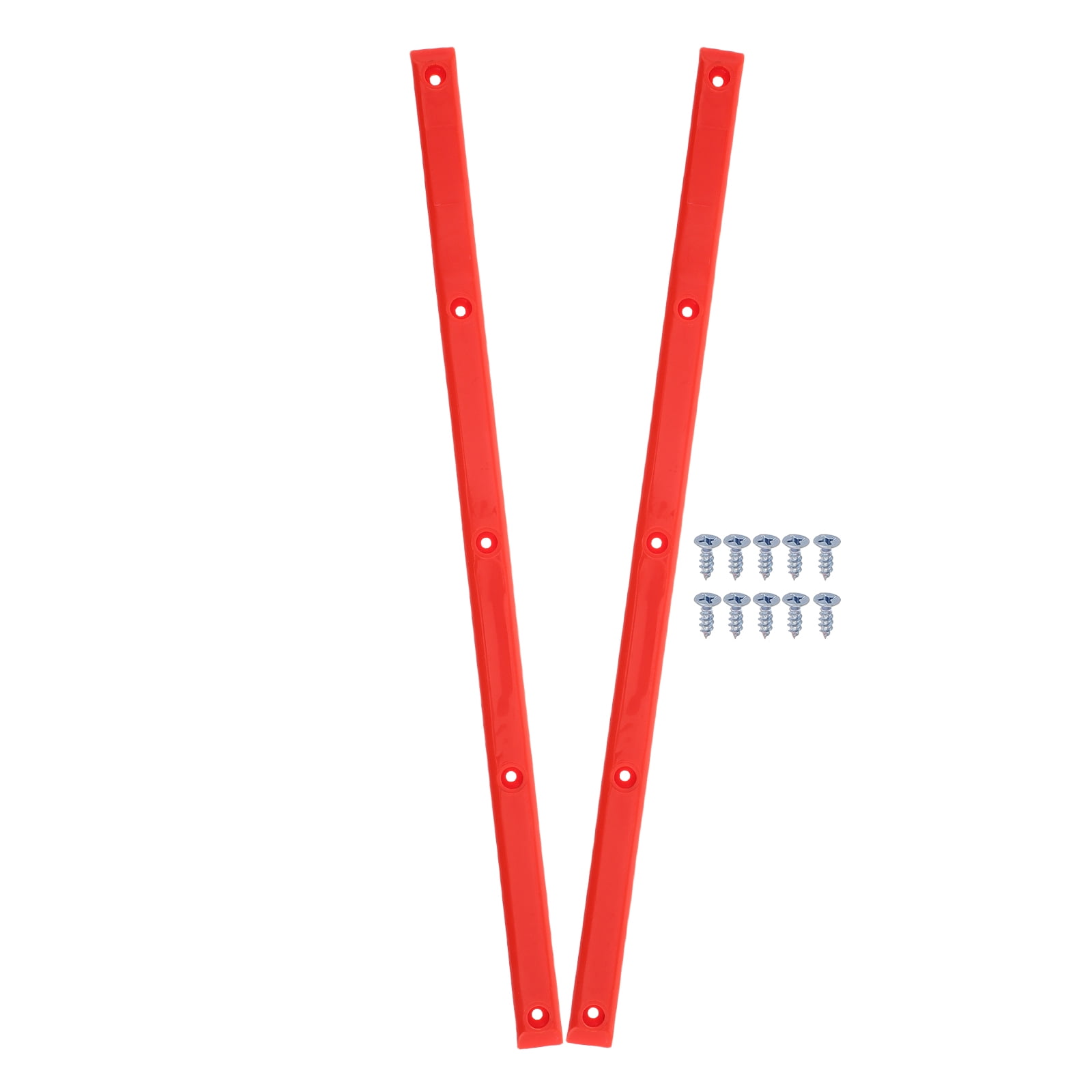 LITINKIMI Orange 1 Pair 14.4X0.6X0.2In Skateboard Rib Bones Rails ABS ...