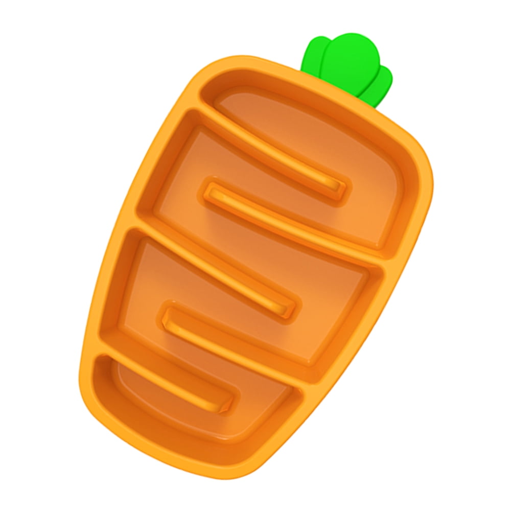 Orange Carrot Slow Feeder Dog Bowl Insert with Pet Feeding Mat for ...