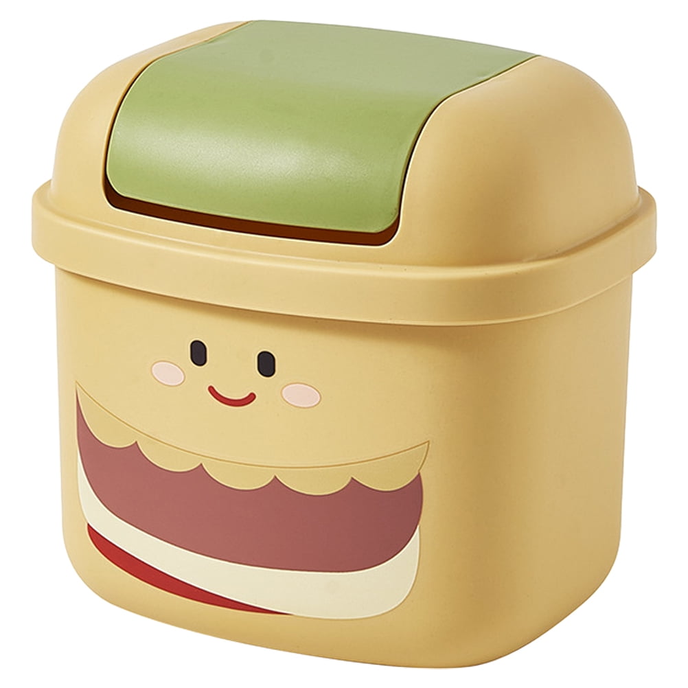 unbranded Small Bathroom Bin with Lid Trash Garbage Can Girl - Walmart.com