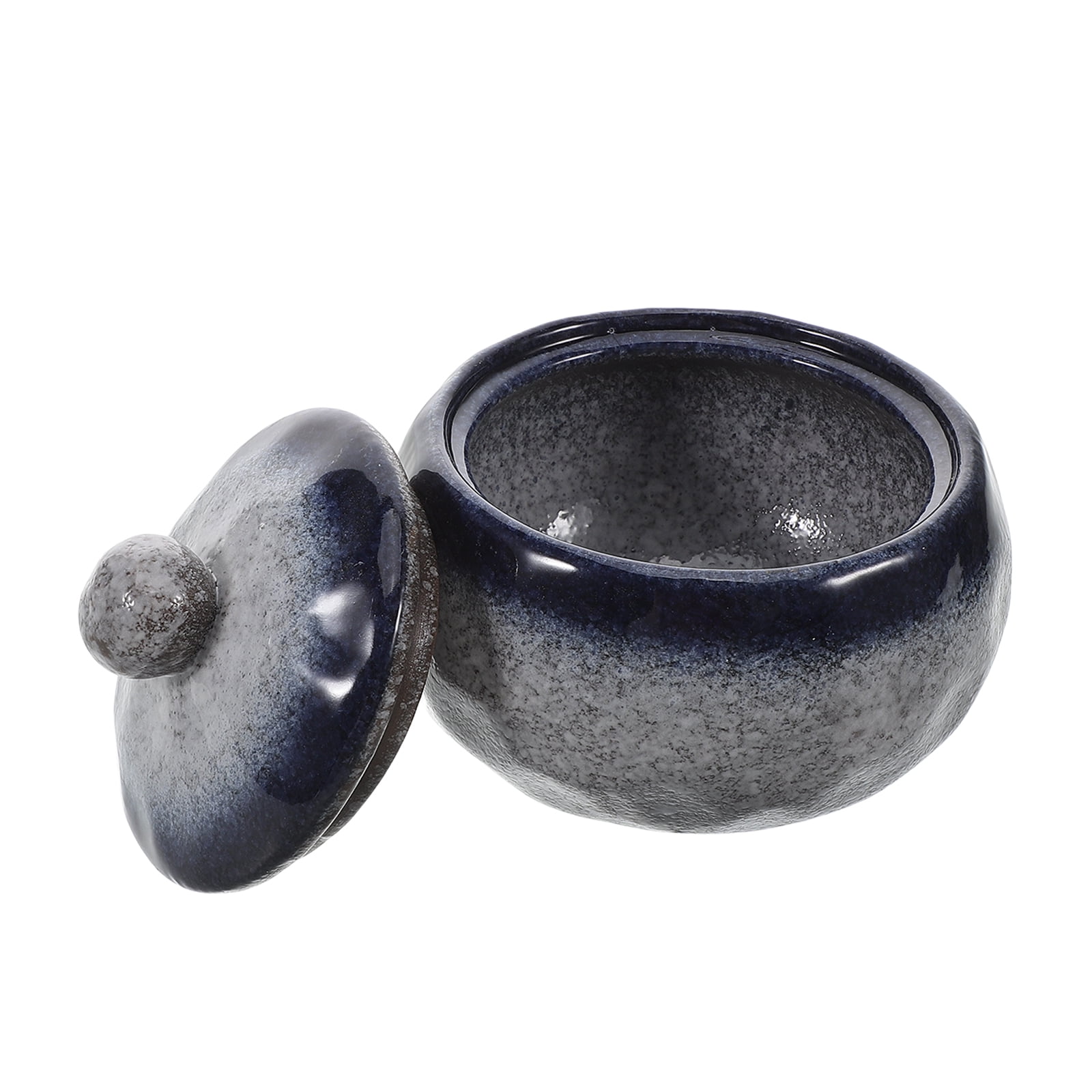 unbranded Small Ceramic Stockpot with Lid Japanese Style Stew Pot One ...