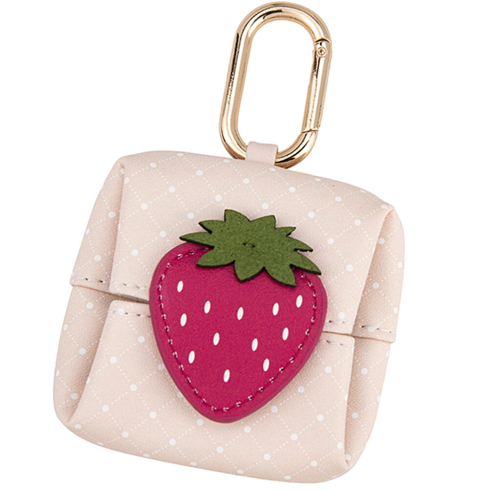 HOOWIFFY Headphones Bag Earphone Carrying Case Strawberry Red 1Set ...