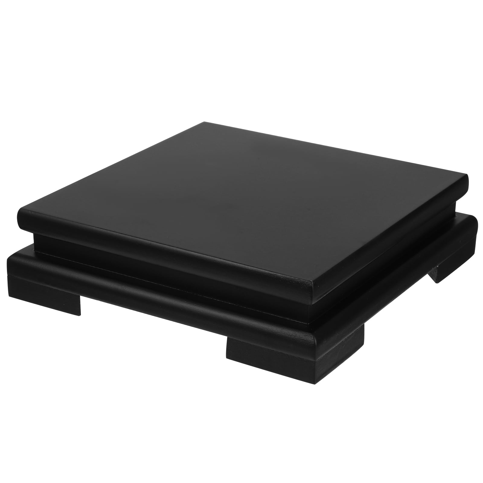 unbranded Square Base Decor Statue Tray Wood Display Base Tea Set ...