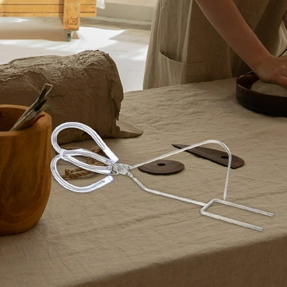 Raindrops Stainless Steel Glaze Tongs Silver for DIY Use Secure Grip ...