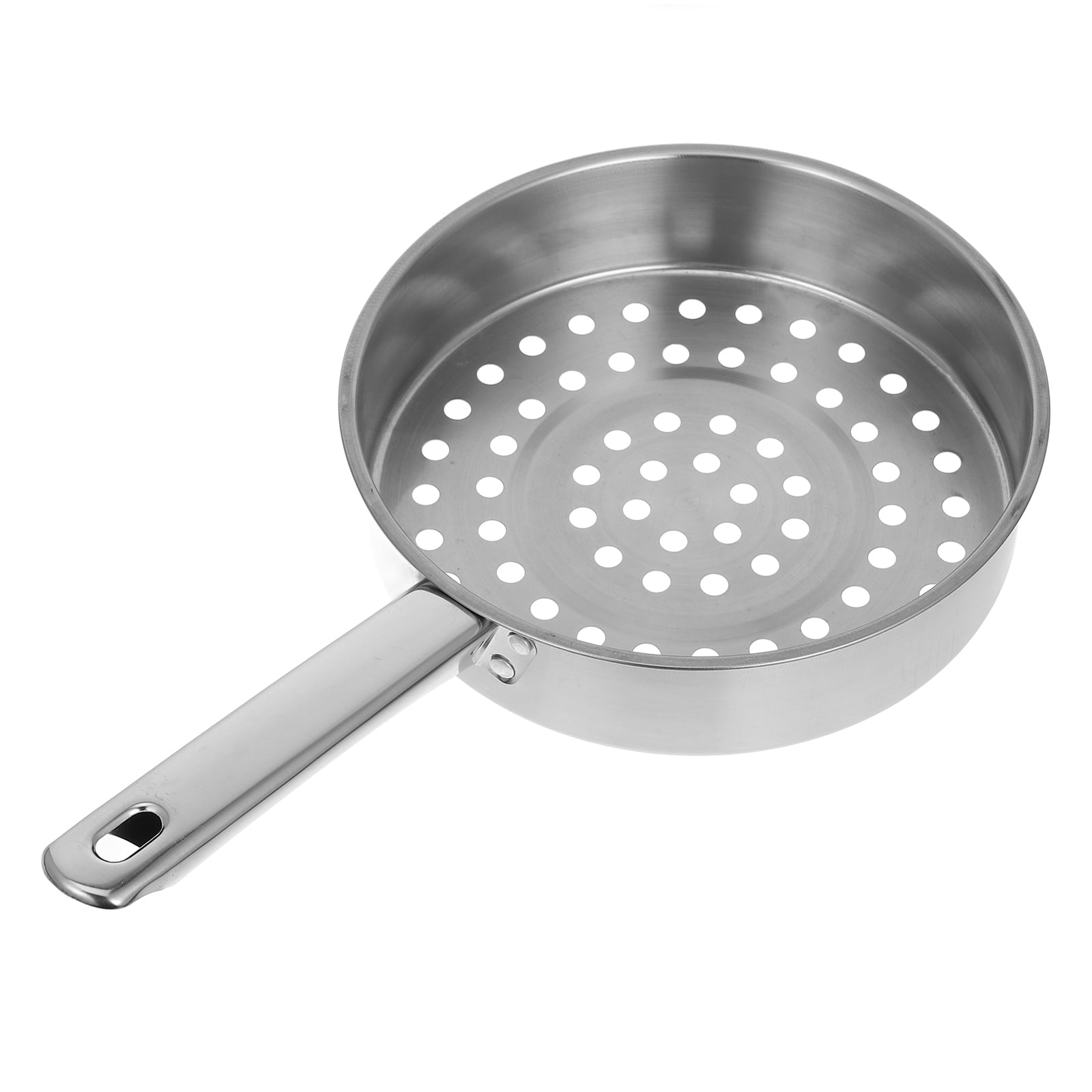 unbranded Stainless Steel Frying Spoon Large French Round Slotted Ladle ...