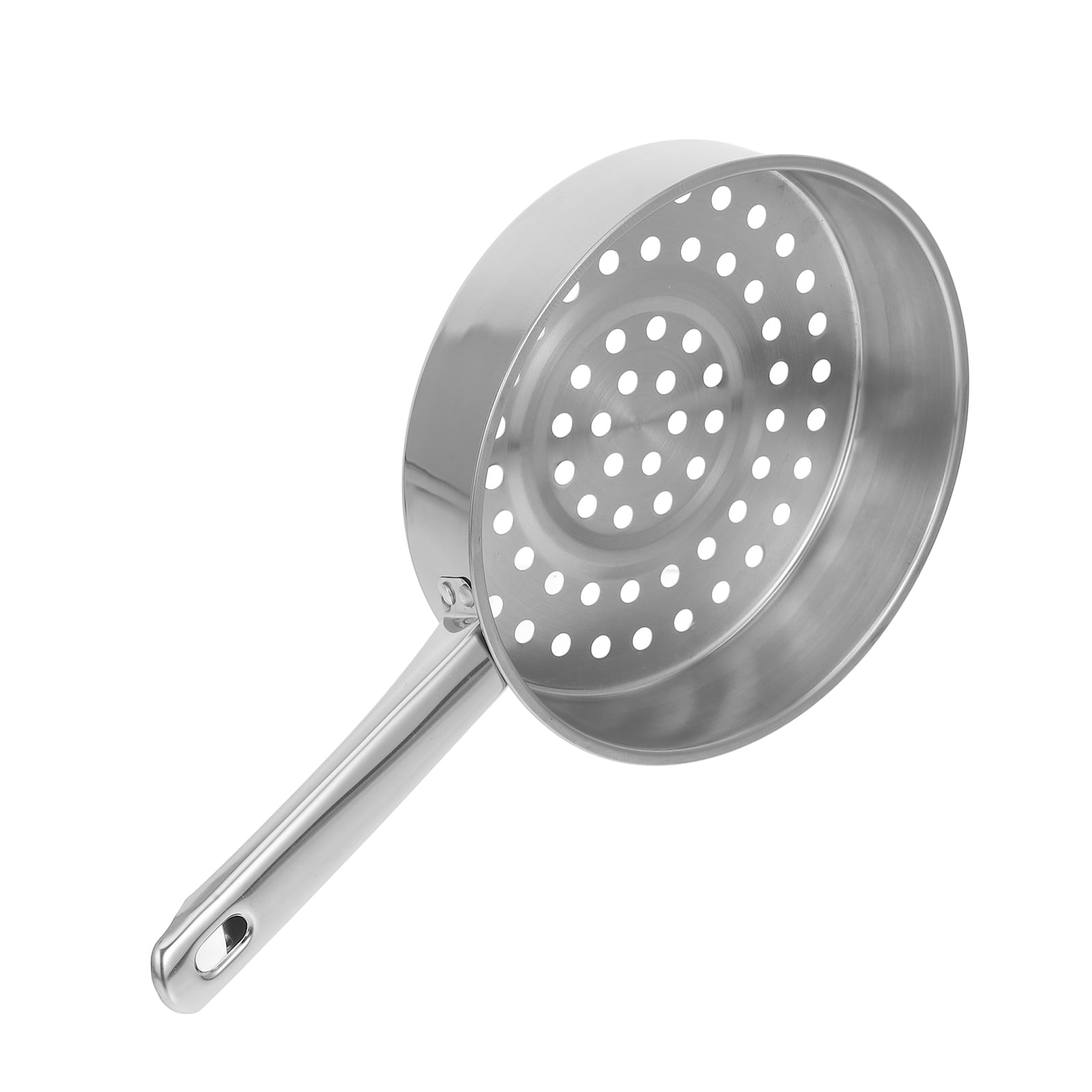 unbranded Stainless Steel Frying Spoon Large French Round Slotted Ladle ...