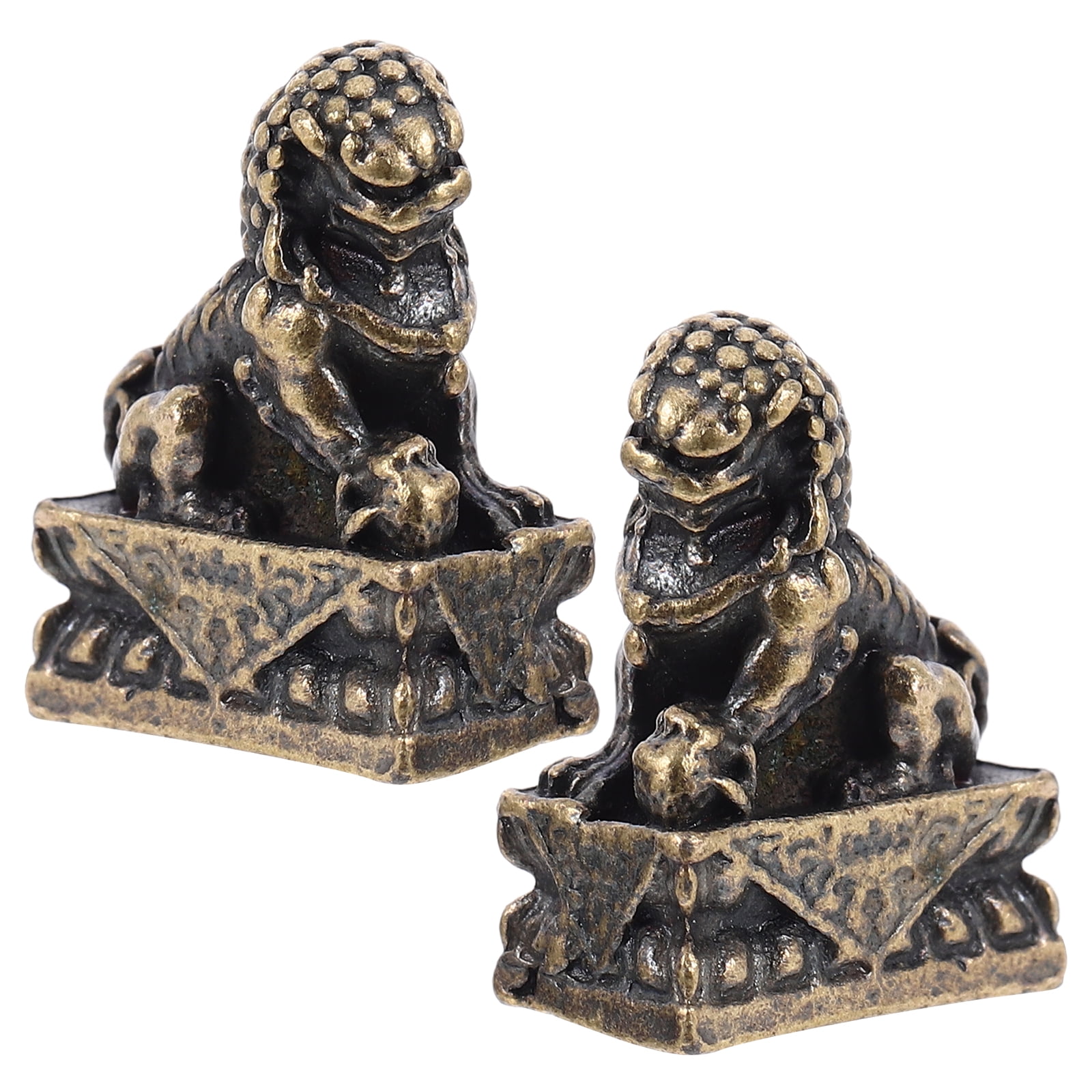 unbranded Stone Lion Statue Garden Statues Flower Pot Decoration Micro ...