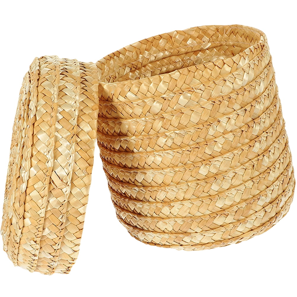 unbranded Straw Storage Basket Large Wicker with Lid Blanket Garbage ...