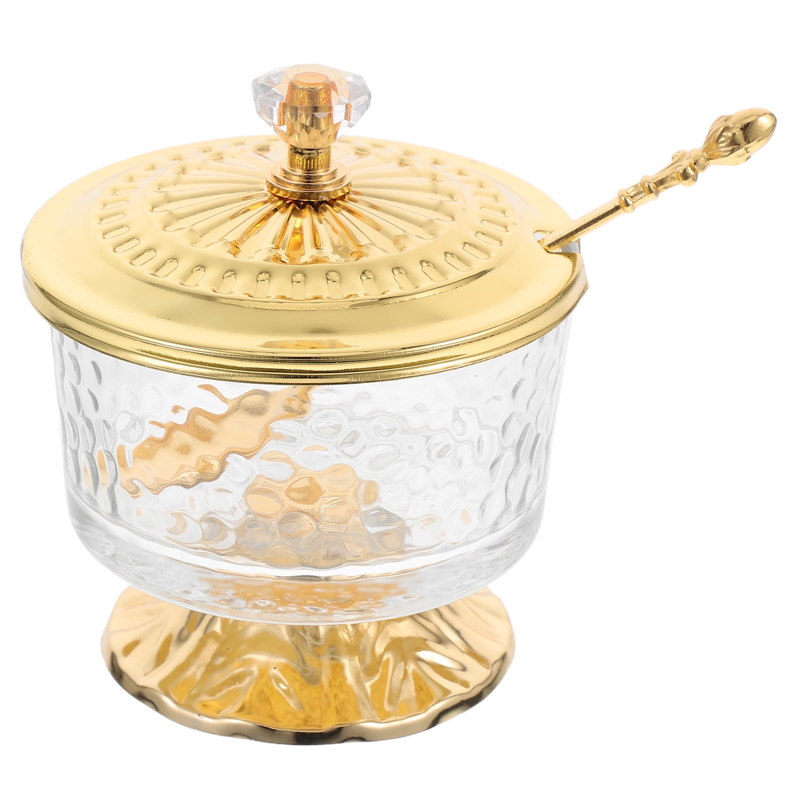 unbranded Sugar Jar Glass Salt Container Airtight Caning with Lid and ...