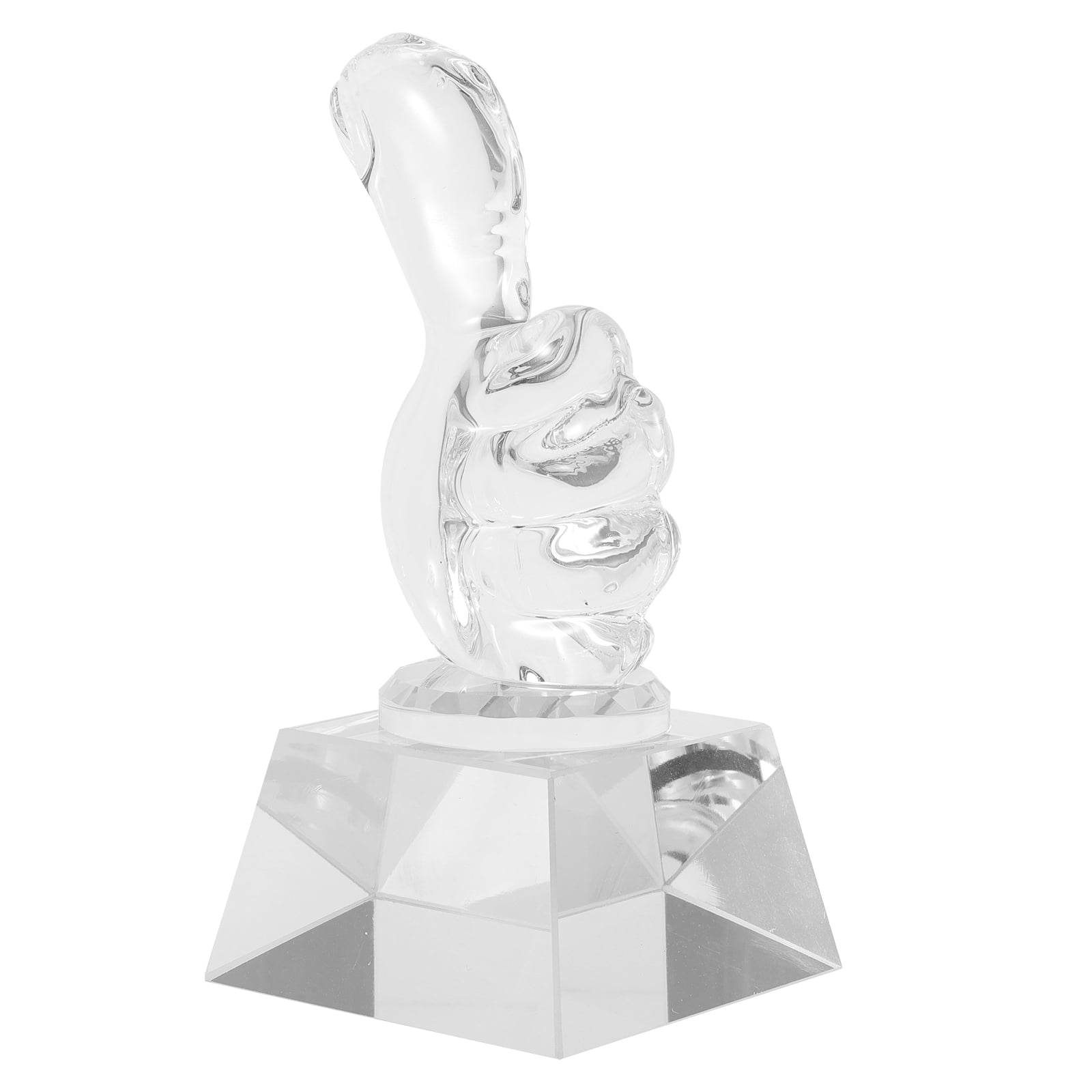 unbranded Teamwork Handshake Trophies Thumbs up Crystal Trophy ...