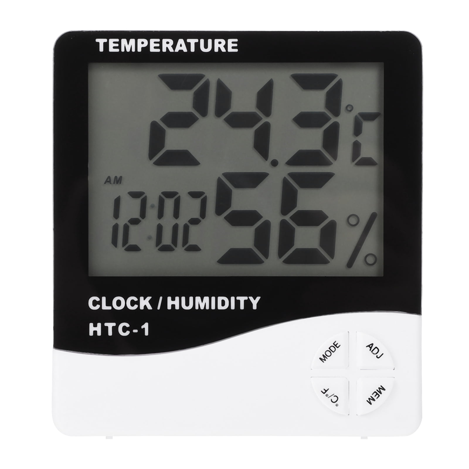 unbranded Thermometer Clock Hygrometer Personalized Clocks for Bedroom ...