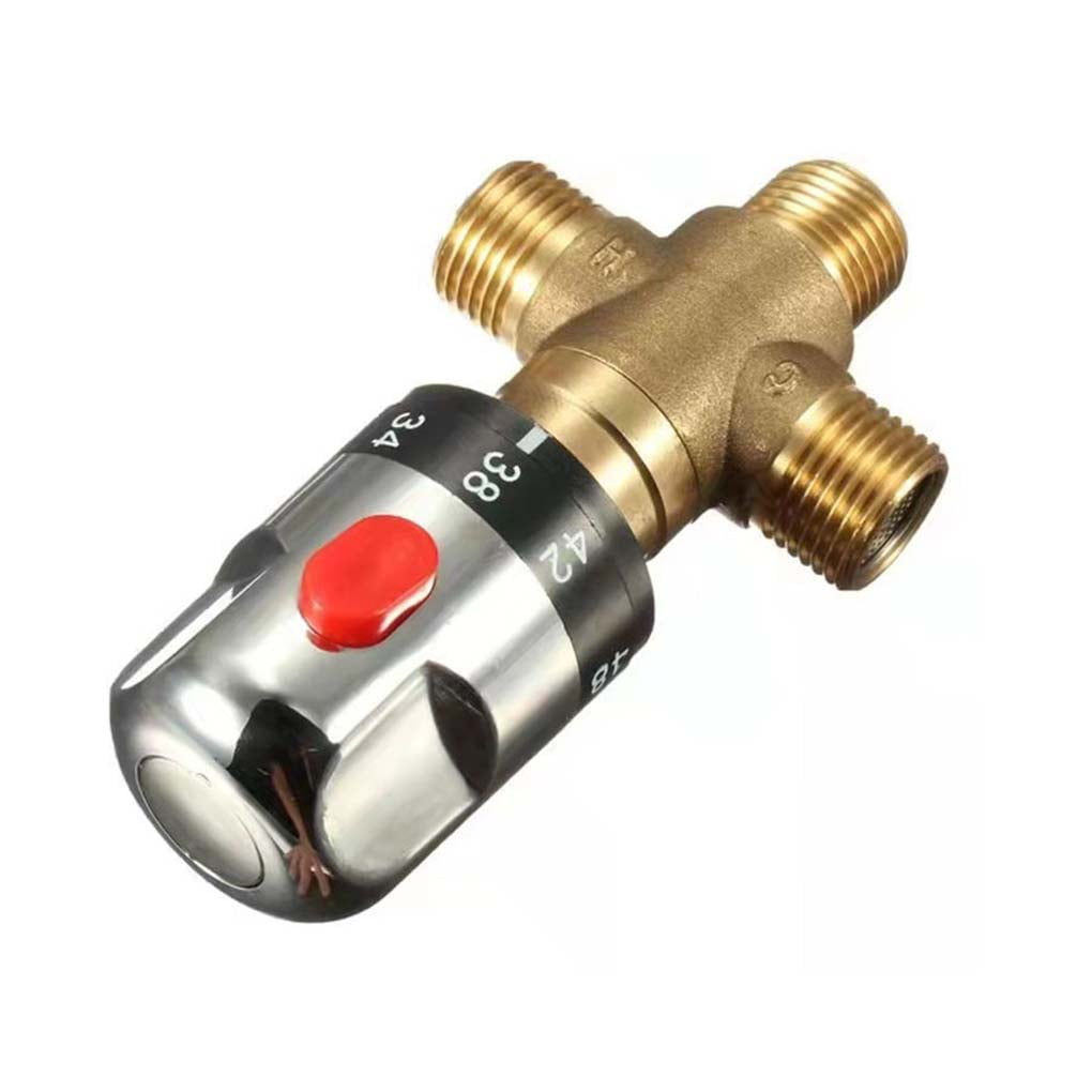 chidgrass Thermostatic Mixing Valve Temperature Adjustable Mixer ...