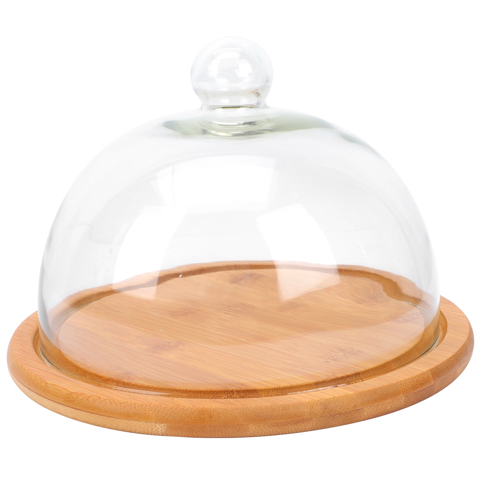 unbranded Tray with Glass Lid Household Bread Cover Transparent ...