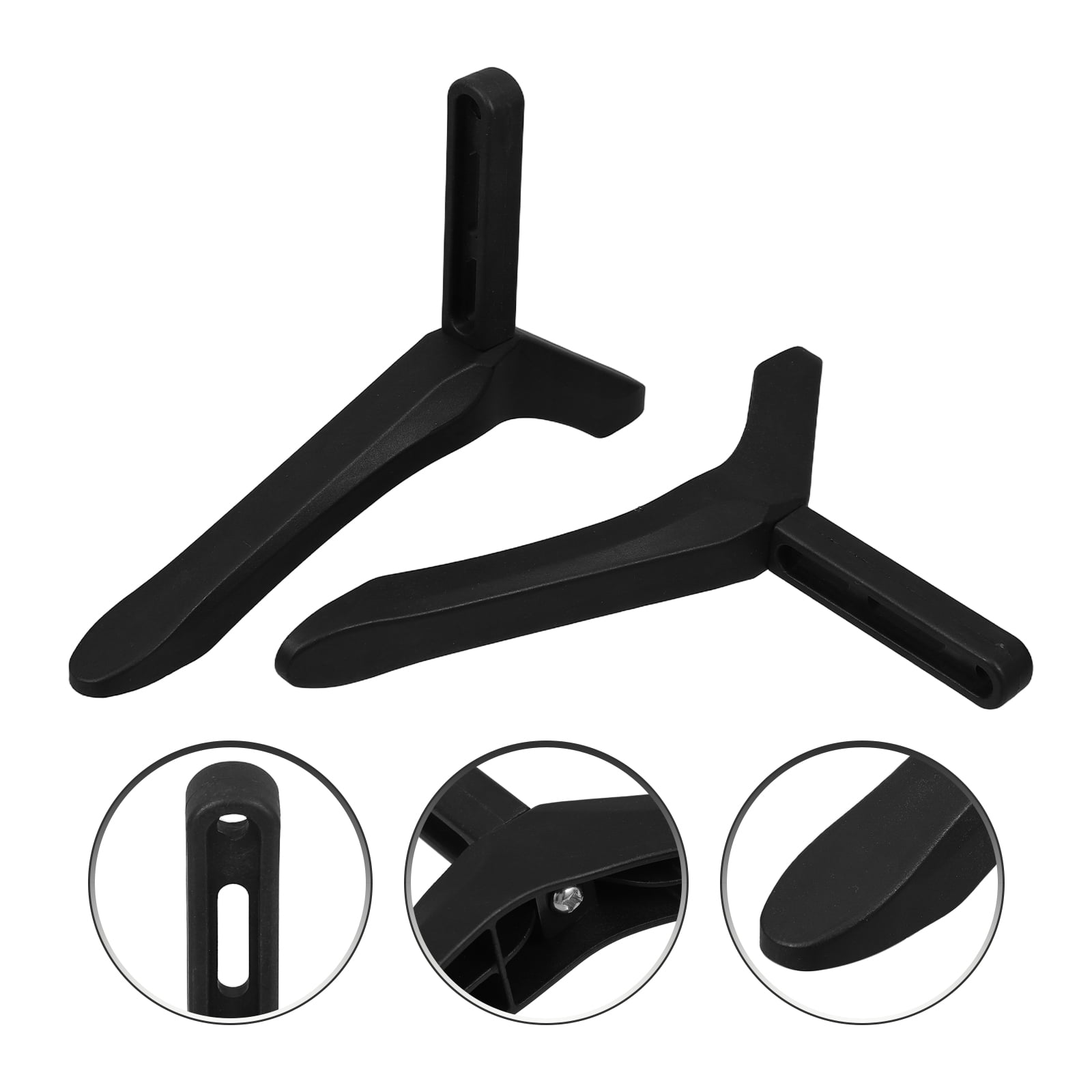 unbranded Tv Stand Legs Replacement Black Plastic Tv Mount For Bedroom ...