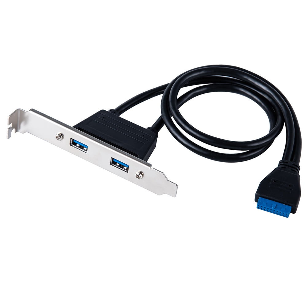 unbranded USB 3.0 PCI Bracket Hub Baffle Cable Expansion Rear Panel ...
