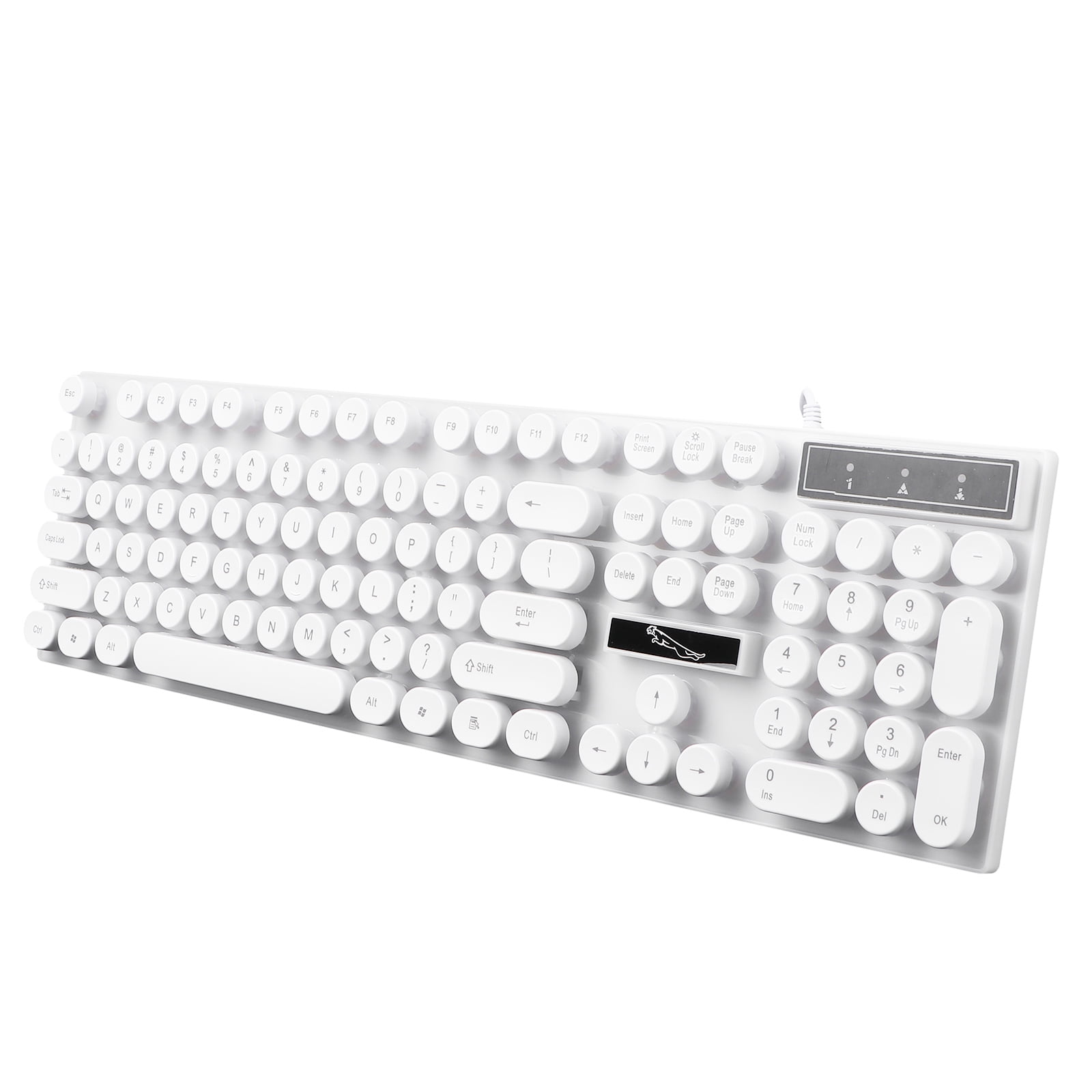 unbranded USB Glowing Computer Wired Keyboard Creative Round Key ...