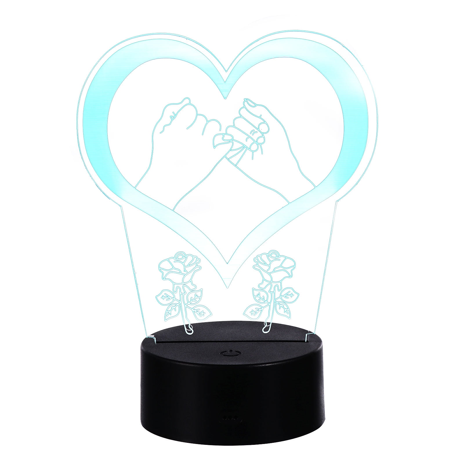 unbranded USB Light Battery Baby Night Newborn Neon Mirror Heart Child ...