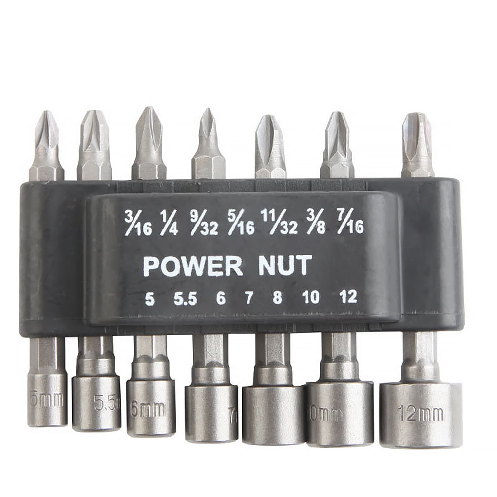 chidgrass Universal Hexagonal Shank Nut Socket Power Drill Bit Set High ...