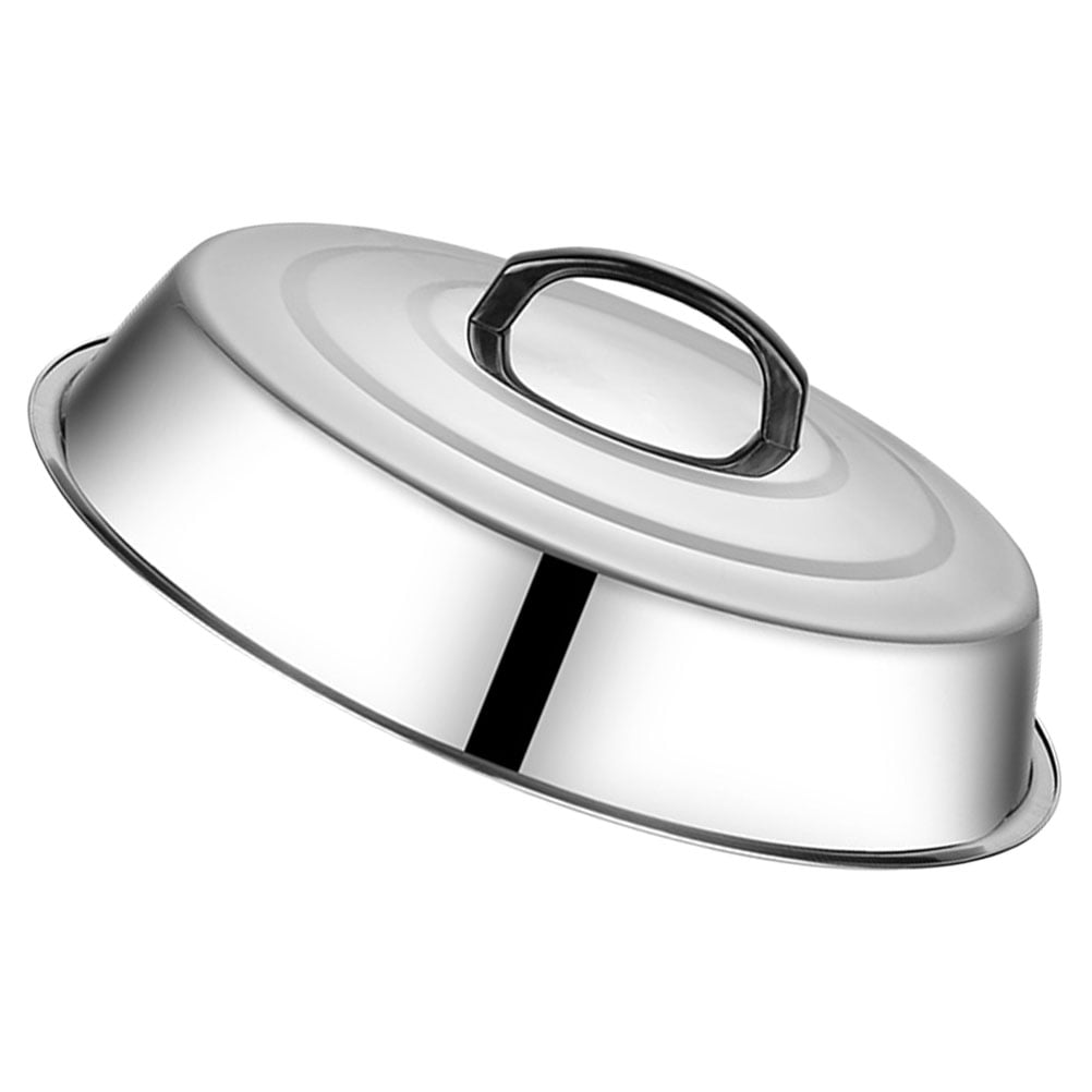 unbranded Universal Pan Lid Stainless Steel Round Basting Cover Heavy ...