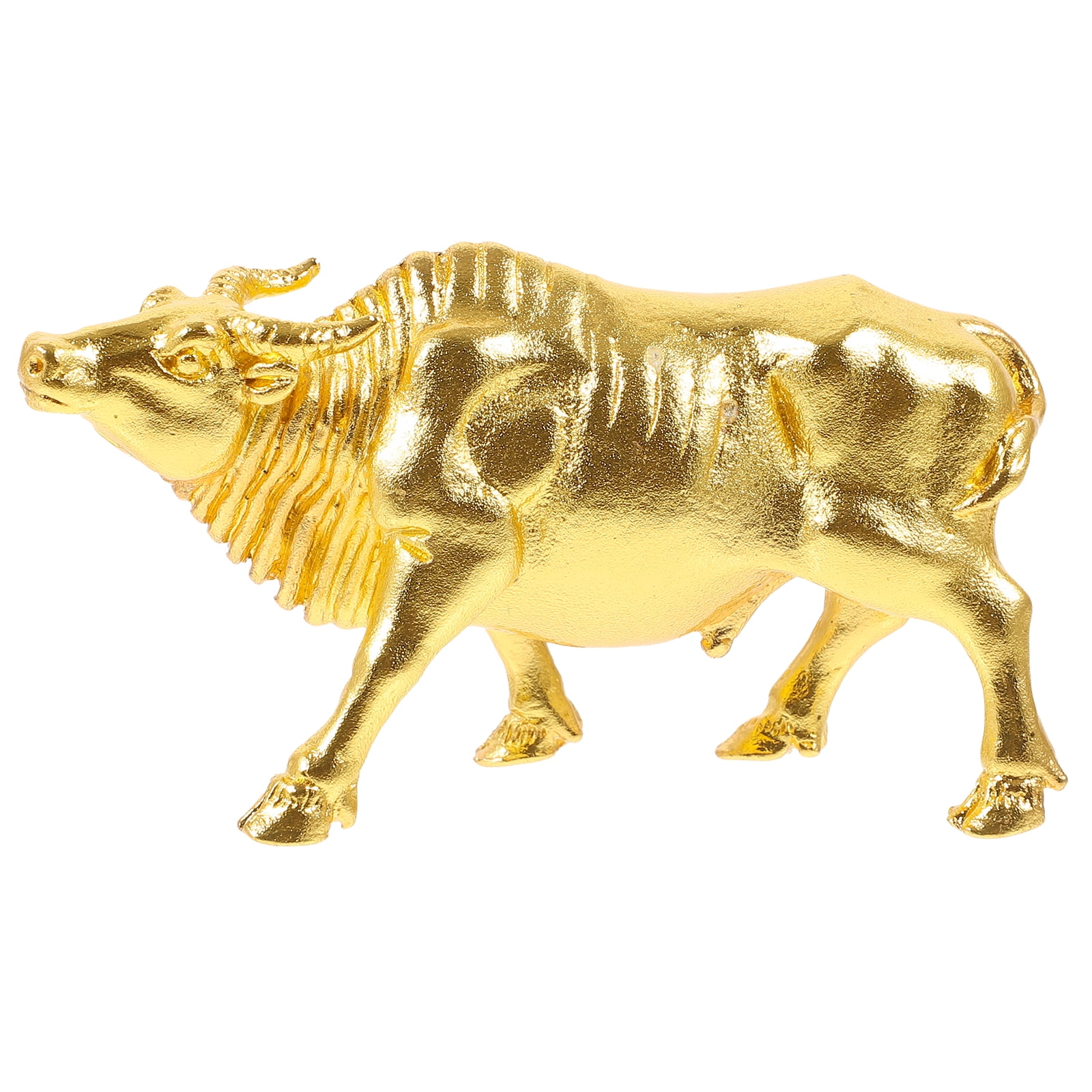 unbranded Vintage Brass Cattle Statue Desktop Animal Bull Figurine ...