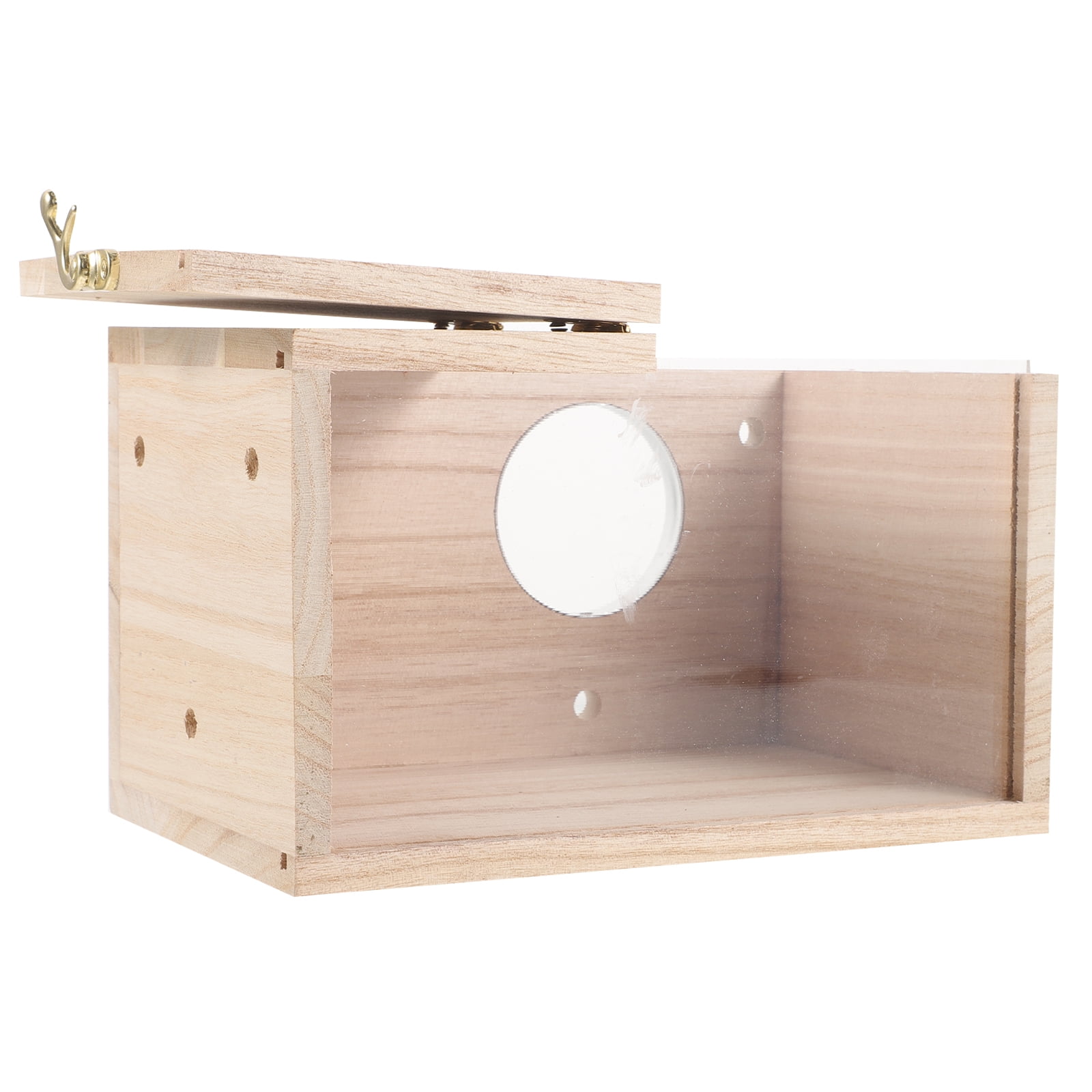 unbranded Visible Parakeet Nesting Box Outdoor Bird Wooden House ...