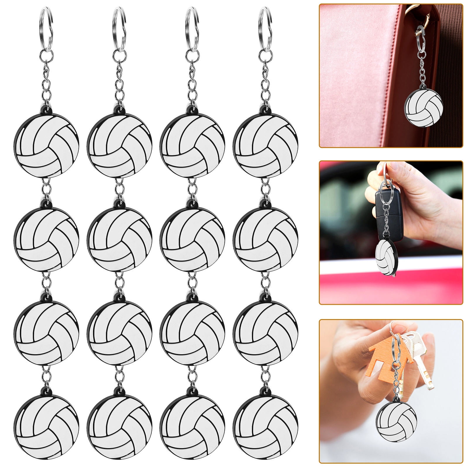 unbranded Volleyball Keychains for Team 20Pcs in Assorted Colors PVC ...