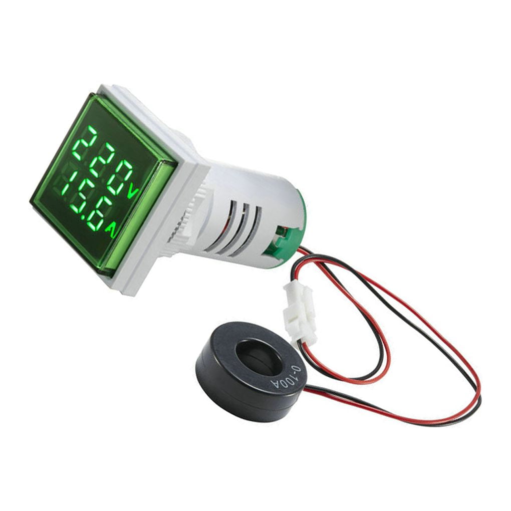 chidgrass Voltmeter Digital Display Dual Ammeter Hertz Compact Tester ...
