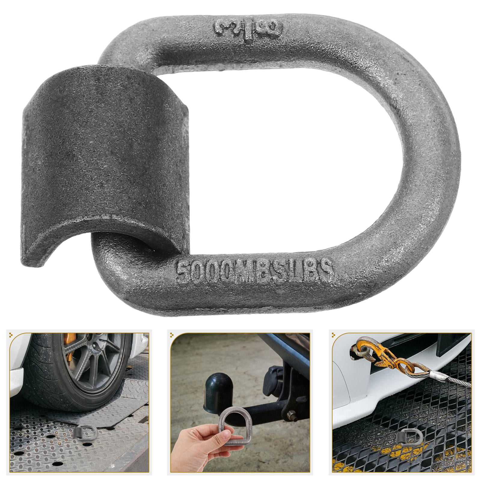 OUNONA Heavy Duty Weld on D Rings Forged Steel Tie Down Anchors for ...