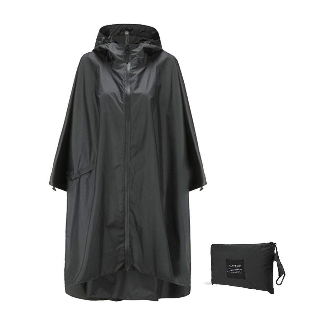 chidgrass Women Men Rain Coat Adults Front Zipper Breathable Waterproof ...